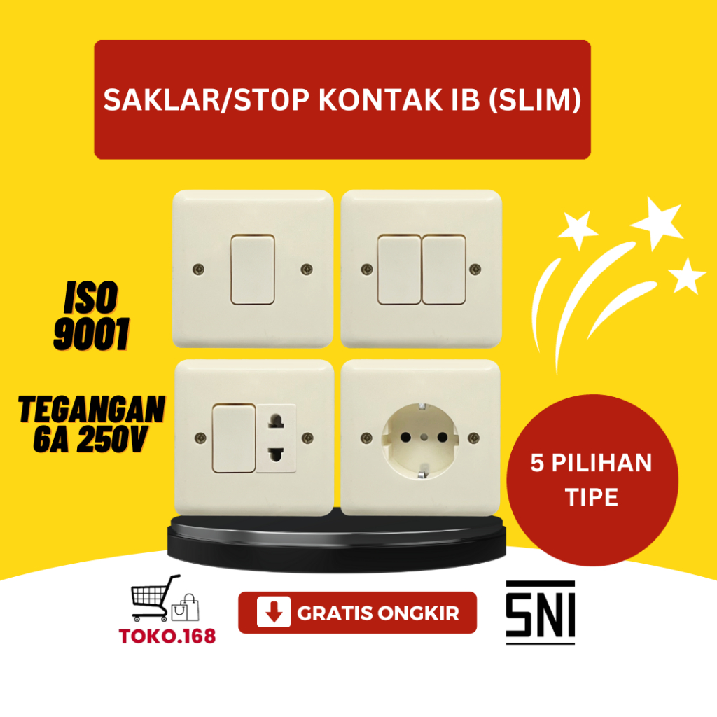 Jual Sakelar IB / Saklar IB / Stop Kontak IB / Saklar Lampu / Switch ...