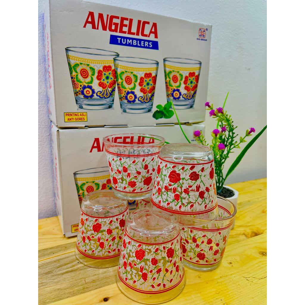 Jual GELAS SET ANGELICA / GELAS MINUM /GELAS BELING SET /GELAS KACA ...