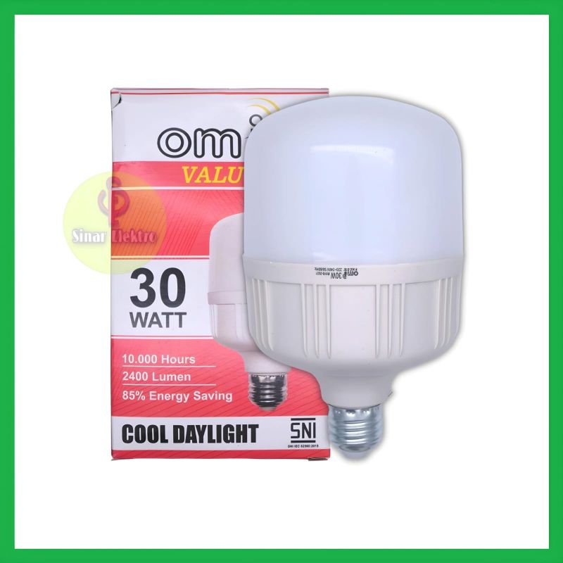 Jual BOLA LAMPU LED OMI VALUE MERAH/OMI HAMURA BIRU 30 WATT/LAMPU LED TABUNG PUTIH COOL DAYLIGHT ...