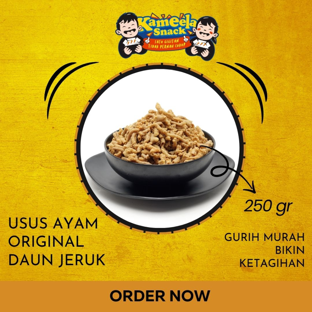 Jual Kameela Snack Usus Ayam Crispy Original 250gr | Shopee Indonesia