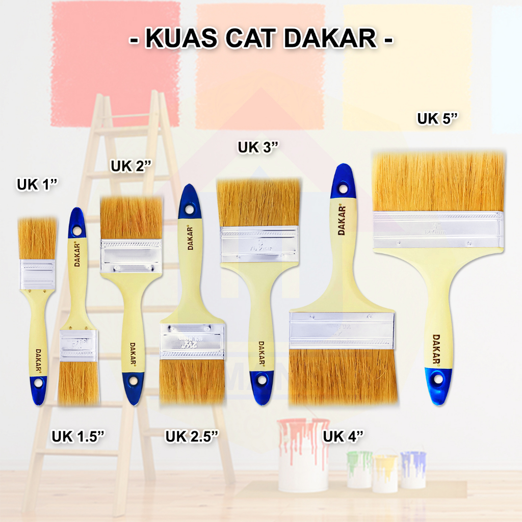 Jual KUAS CAT DAKAR - KUAS CAT PVC | Shopee Indonesia