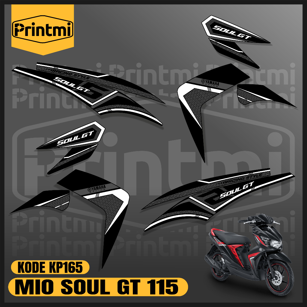 Jual Printmi Striping Stiker Motor Mio Soul GT 115 2012 2013 2014 ...