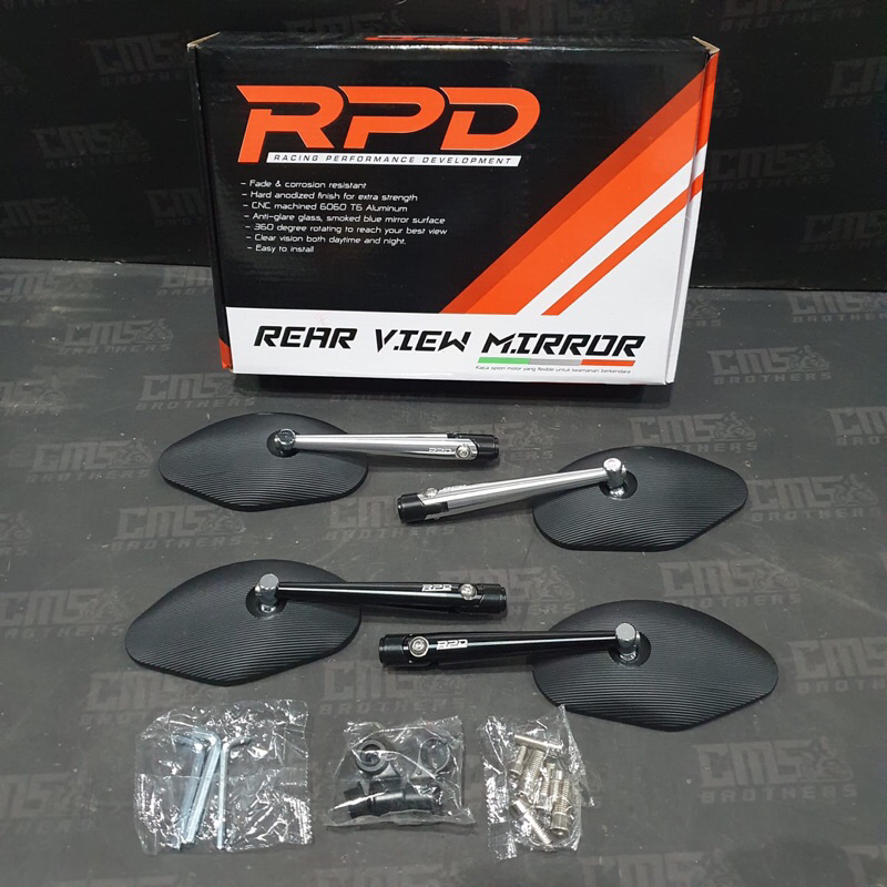 Jual Rear View Mirror Spion Motor CNC RPD Universal | Shopee Indonesia