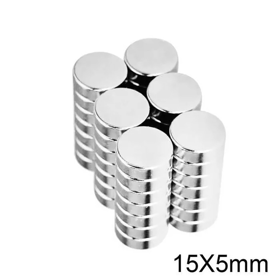 Jual Magnet Bulat Neodymium 15 x 5mm Super Kuat Magnet Neodymium 15x5mm ...
