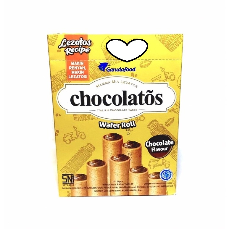 Jual (PerBox isi 24) Chocolatos Wafer Stick Roll rasa Cokelat | Shopee ...