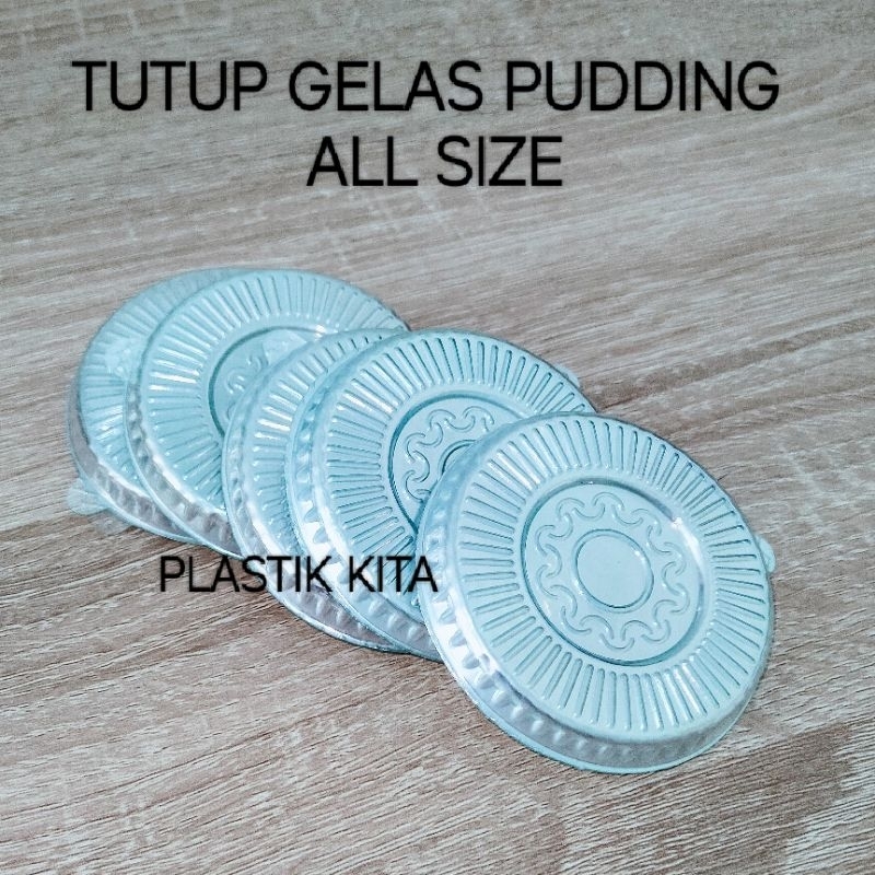 Jual TUTUP GELAS PUDDING BENING ISI 50PCS - lid puding plastik bening ...