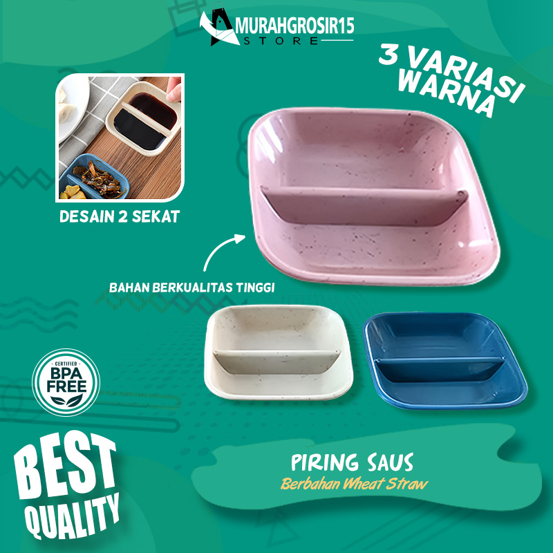 Jual Piring Kecap Sambal Saus Serbaguna 2 Sekat Mangkok Piring Sambel ...