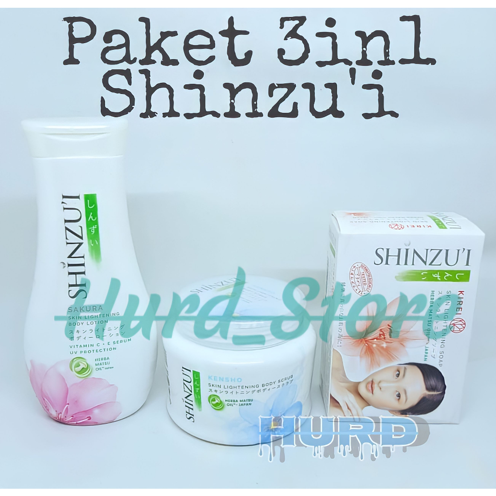 Jual Paket 3in1 Shinzui BPOM - Sabun Batang Shinzui - 120GR - Body ...