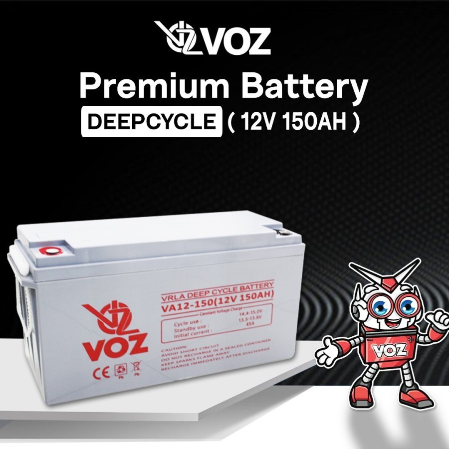 Jual Baterai ACCU Aki Kering 12V 150AH 150A 150 AH Deep Cycle VOZ VRLA ...