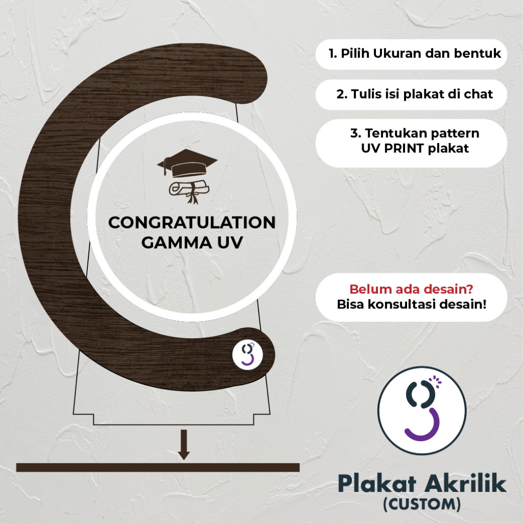Jual Plakat Akrilik UV Print / Plakat Wisuda / Plakat Magang / Vandel ...