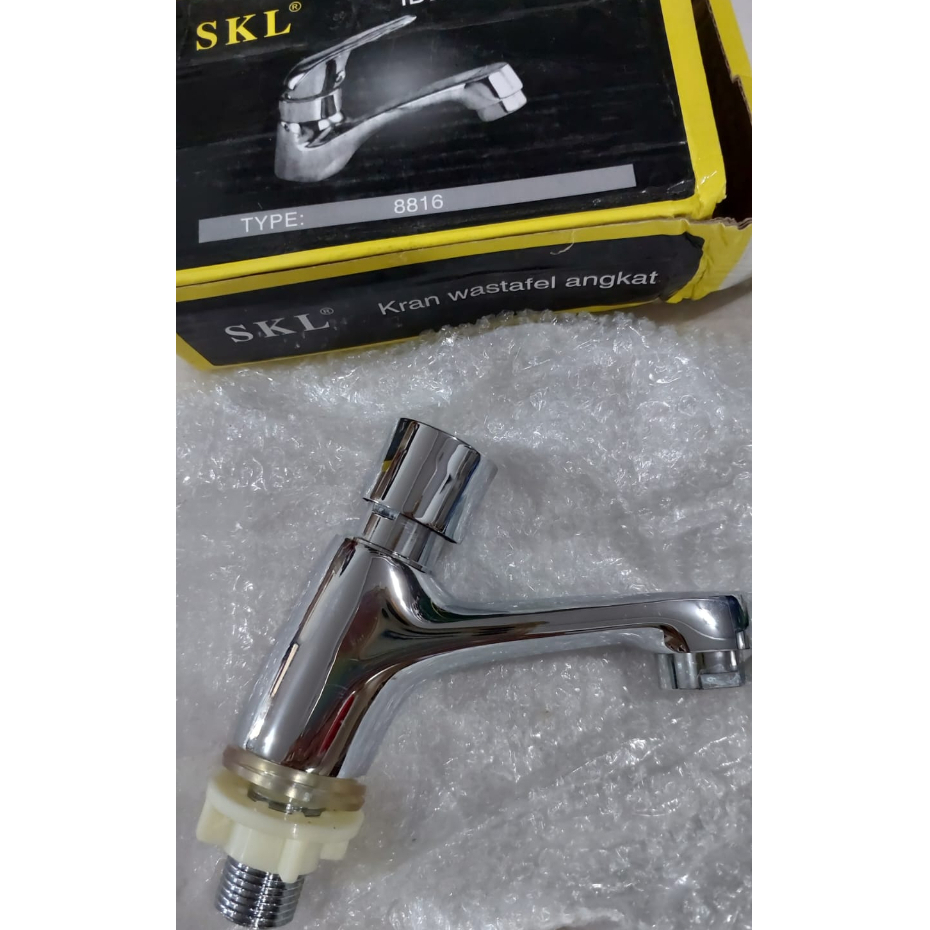 Jual KRAN WASTAFEL PENCET SS SKL / KRAN CUCI TANGAN OTOMATIS STOP/KRAN KERAN WASTAFEL PENCET SS ...