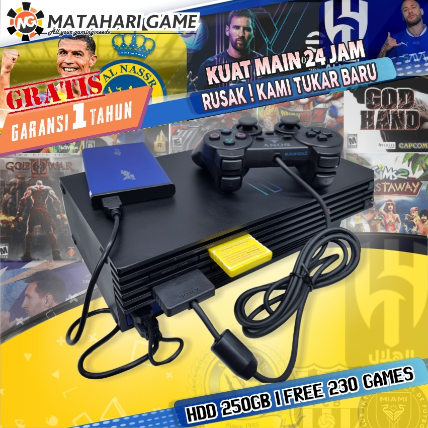 Jual SONY PlayStation 2 HDD 250GB 1Tahun Garansi - Full 230 Games ...
