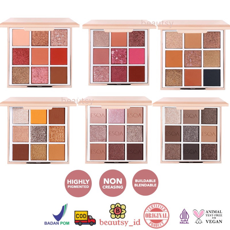 Jual Esqa The Goddess Eyeshadow Palette Original BPOM COD Eye Shadow ...