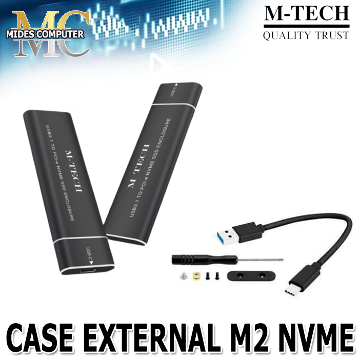 Jual External Case SSD M2 NVME Casing Enclosure PCIe 3.0 USB 3.1 ...