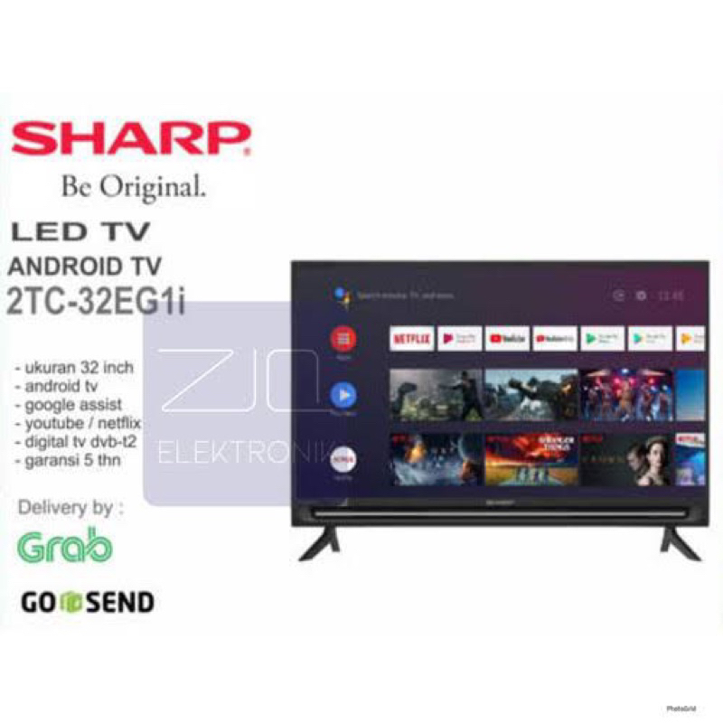 Jual Sharp google tv 32 inch garansi resmi 32GH | Shopee Indonesia