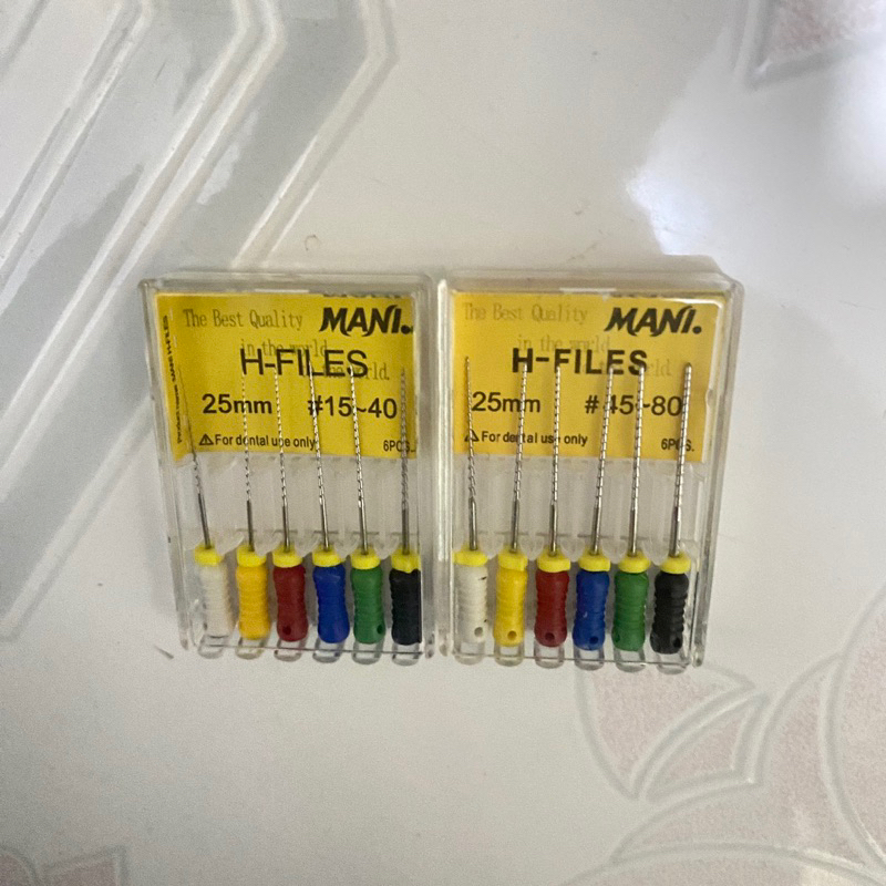 Jual Dental Hfile 21mm 25mm/ H file 15-40 45-80/ Hedstorm file gigi ...
