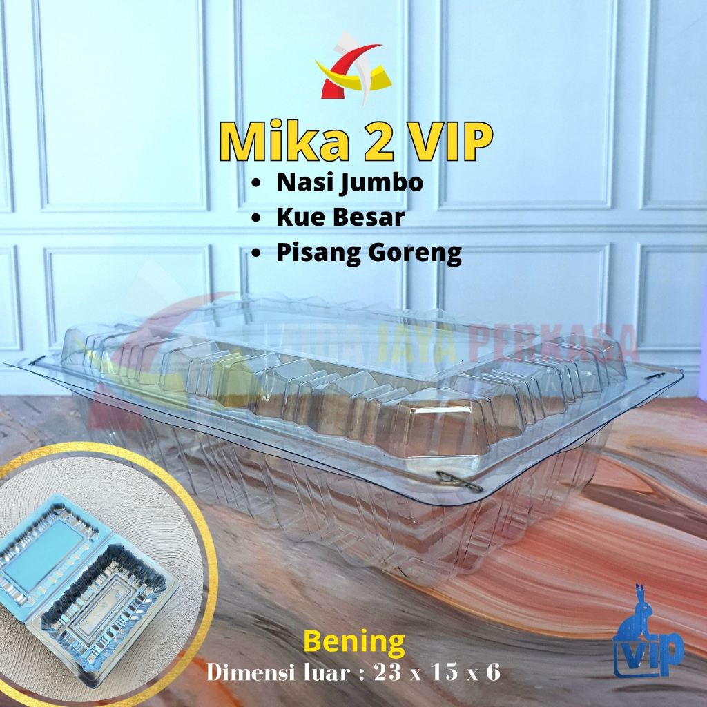 Jual Mika 2 / Mika Plastik 2A VIP / Mika Kemasan Makanan Nasi Kue Besar ...