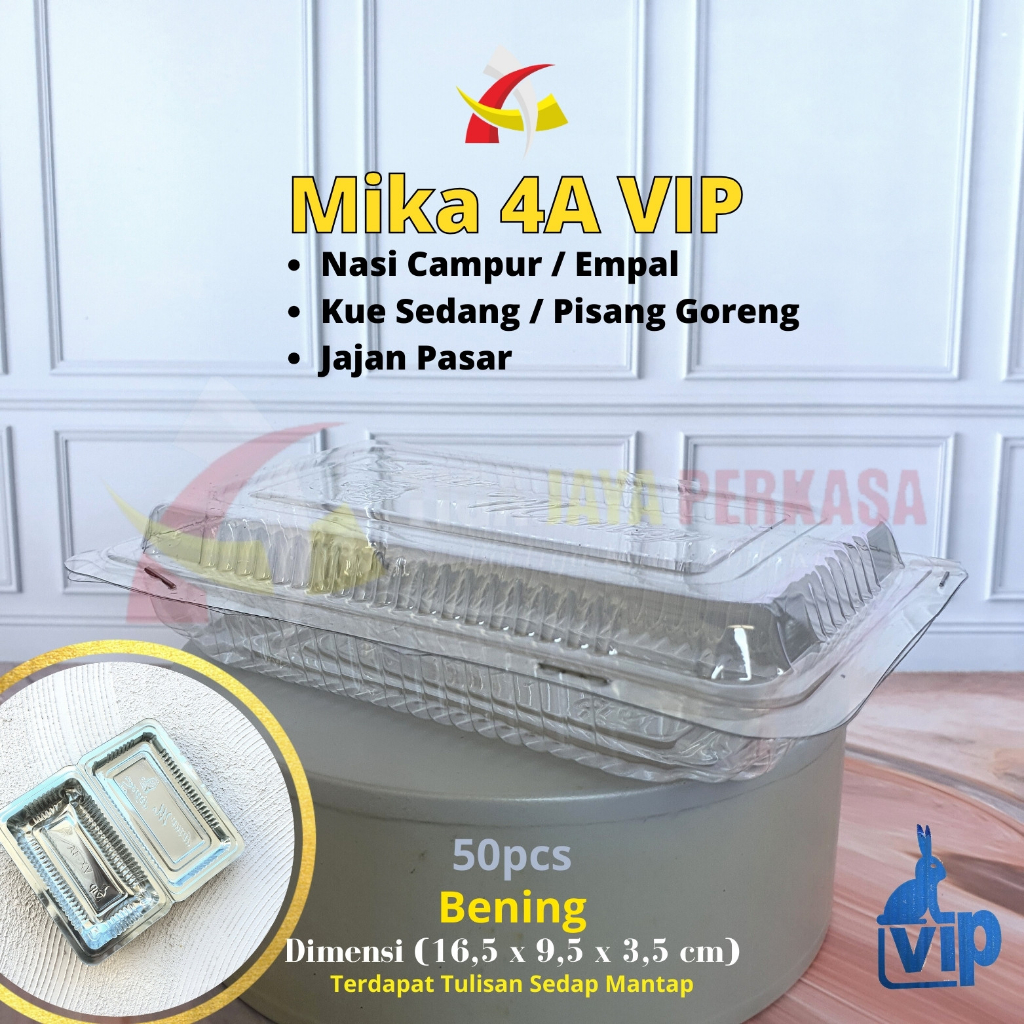 Jual Mika 4 / Mika Plastik 4A VIP / Mika Plastik Nasi 16,5x9,5x3,5 ...