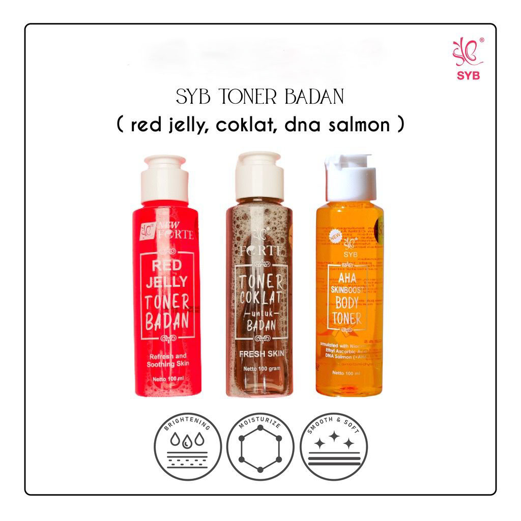 Jual SYB Toner Badan Red Jelly | Toner Coklat 100ml | AHA SKINBOOST ...