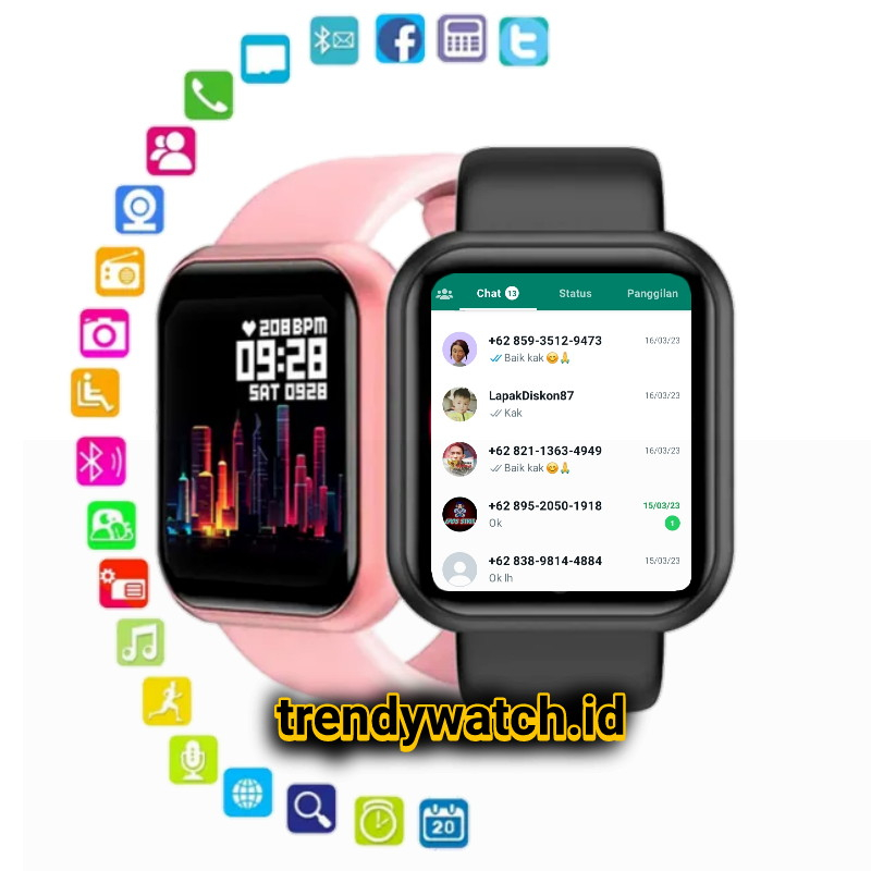 Jual Jam Pintar Hp Android Smartwatch Y68 Bluetooth Monitoring Tidur ...