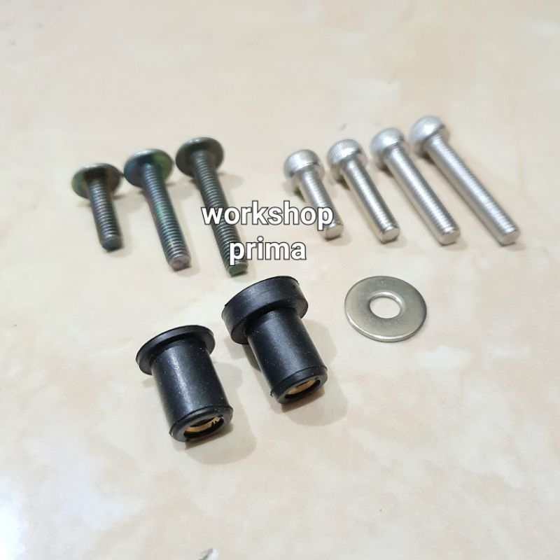Jual baut mur karet winsil tebal tipis wienshield visor fisor tameng ...