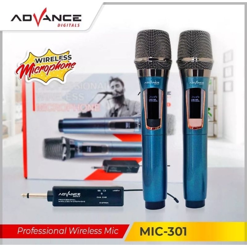 Jual Mic Wireless Advance MIC-301 Karaoke Double Wireless Mic | Shopee ...