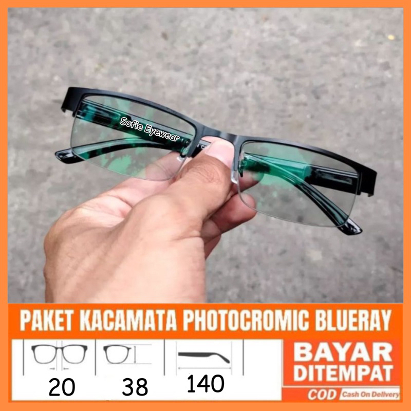 Jual KACAMATA PHOTOCROMIC ANTI RADIASI - Kacamata Minus Plus Pria ...