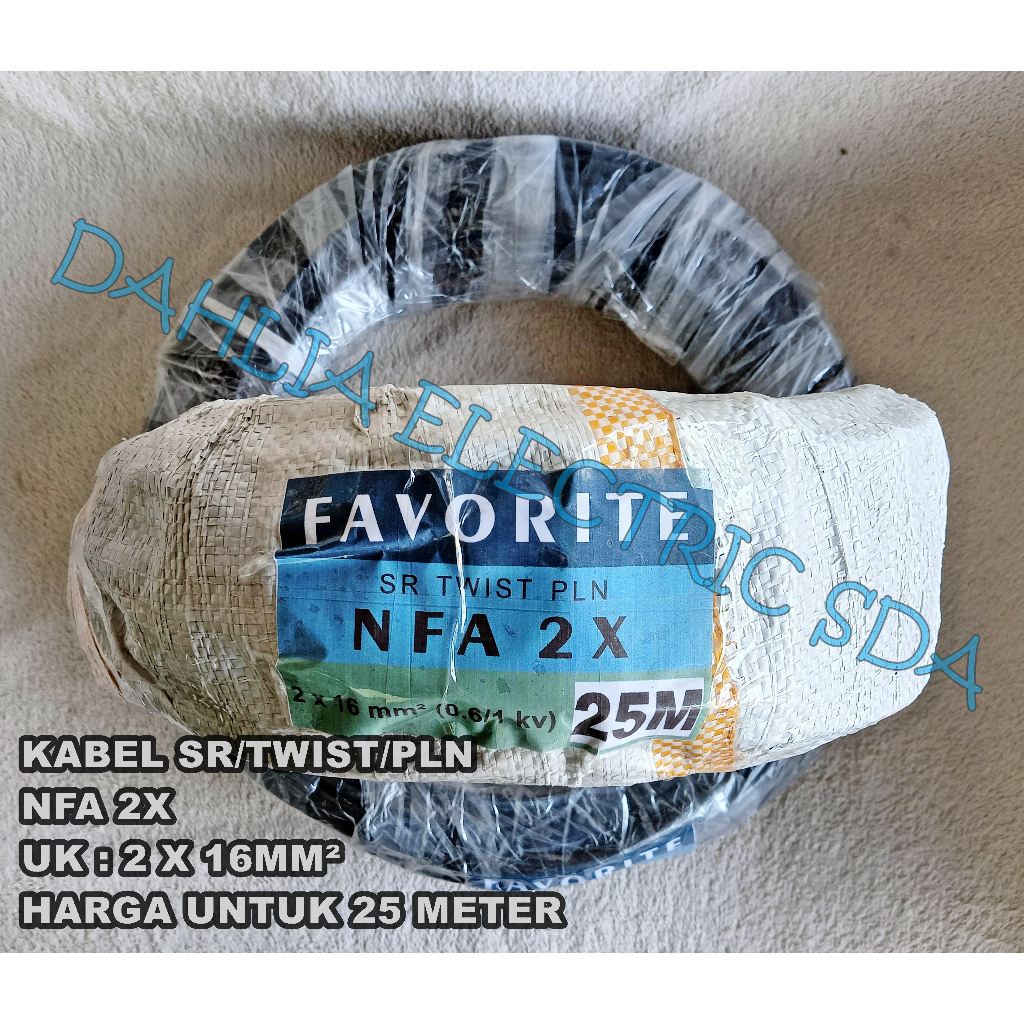 Jual KABEL SR / TWIST / NFA 2X 2 X 16MM² 25M FAVORITE | Shopee Indonesia
