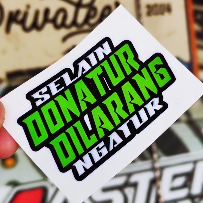 Jual Stiker selain donatur dilarang ngatur | Shopee Indonesia