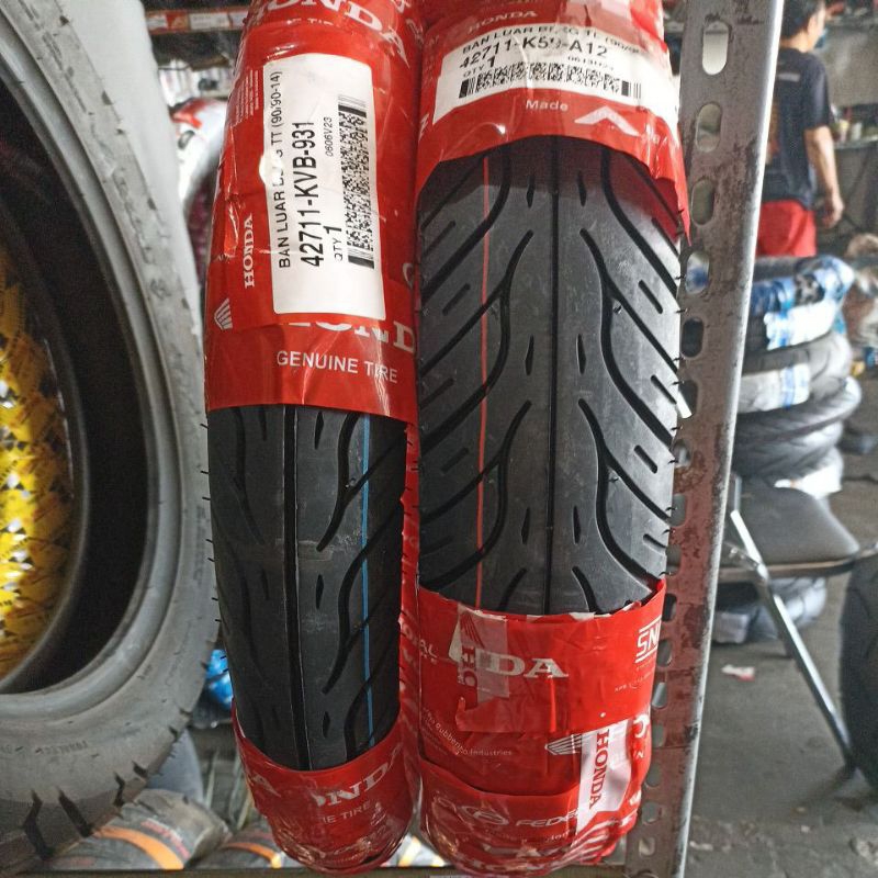 Jual Ban Matic Honda 90/90-14 K59 Tubeless / KVB Tubetipe atau Non Tubeless Ban Asli AHM Untuk ...