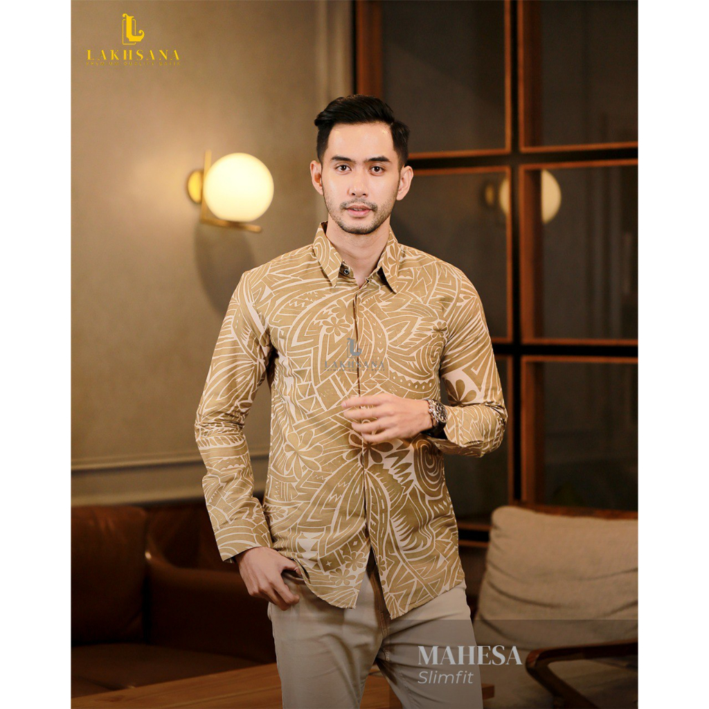 Jual Lakhsana Batik Mahesa - Kemeja Batik Premium Slimfit Lengan Panjang Bahan Katun Primissima ...