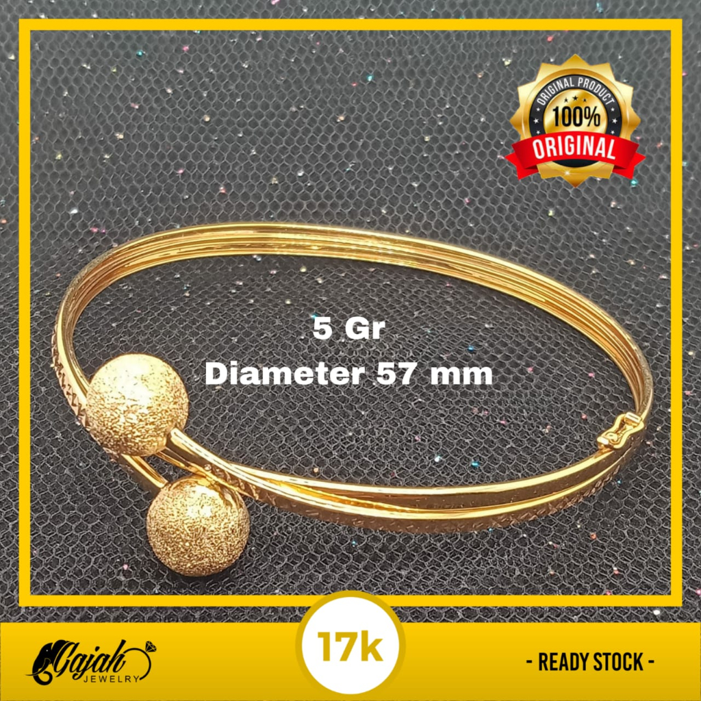Jual Gelang Emas 17K - Toko Emas Gajah Online - 5 gr - 312 | Shopee ...