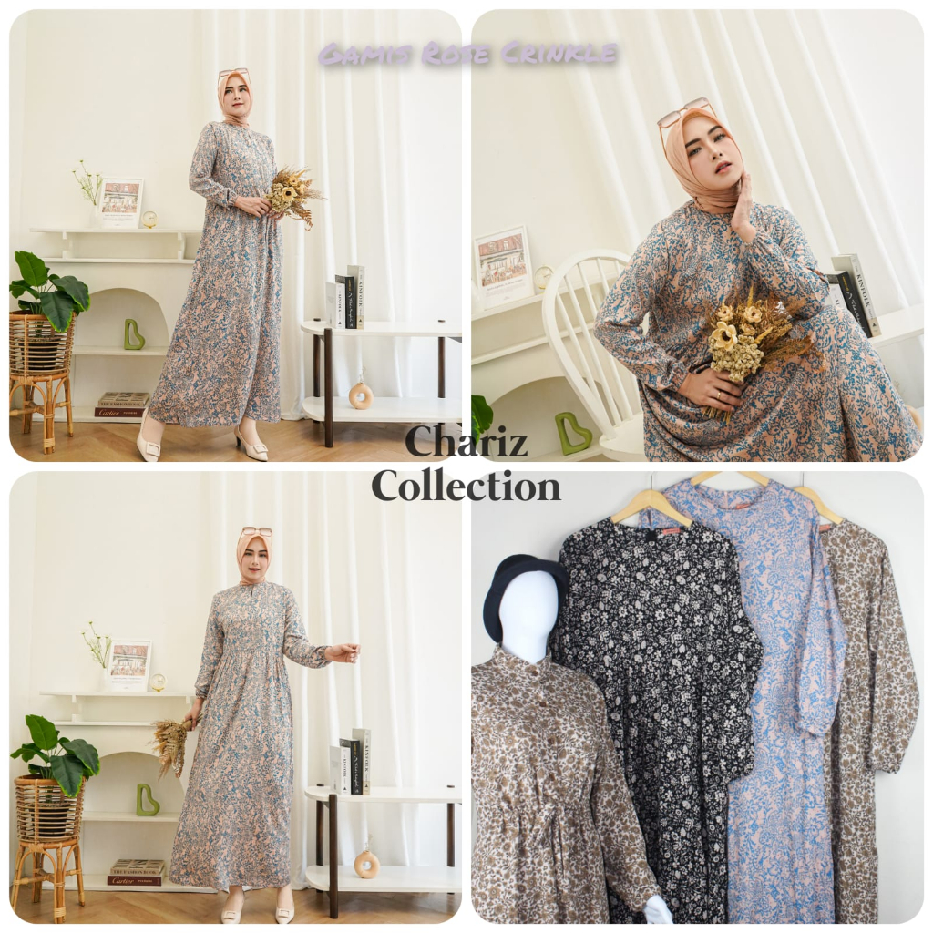 Jual Gamis Rouse Crinkle Premimum New Model | Shopee Indonesia