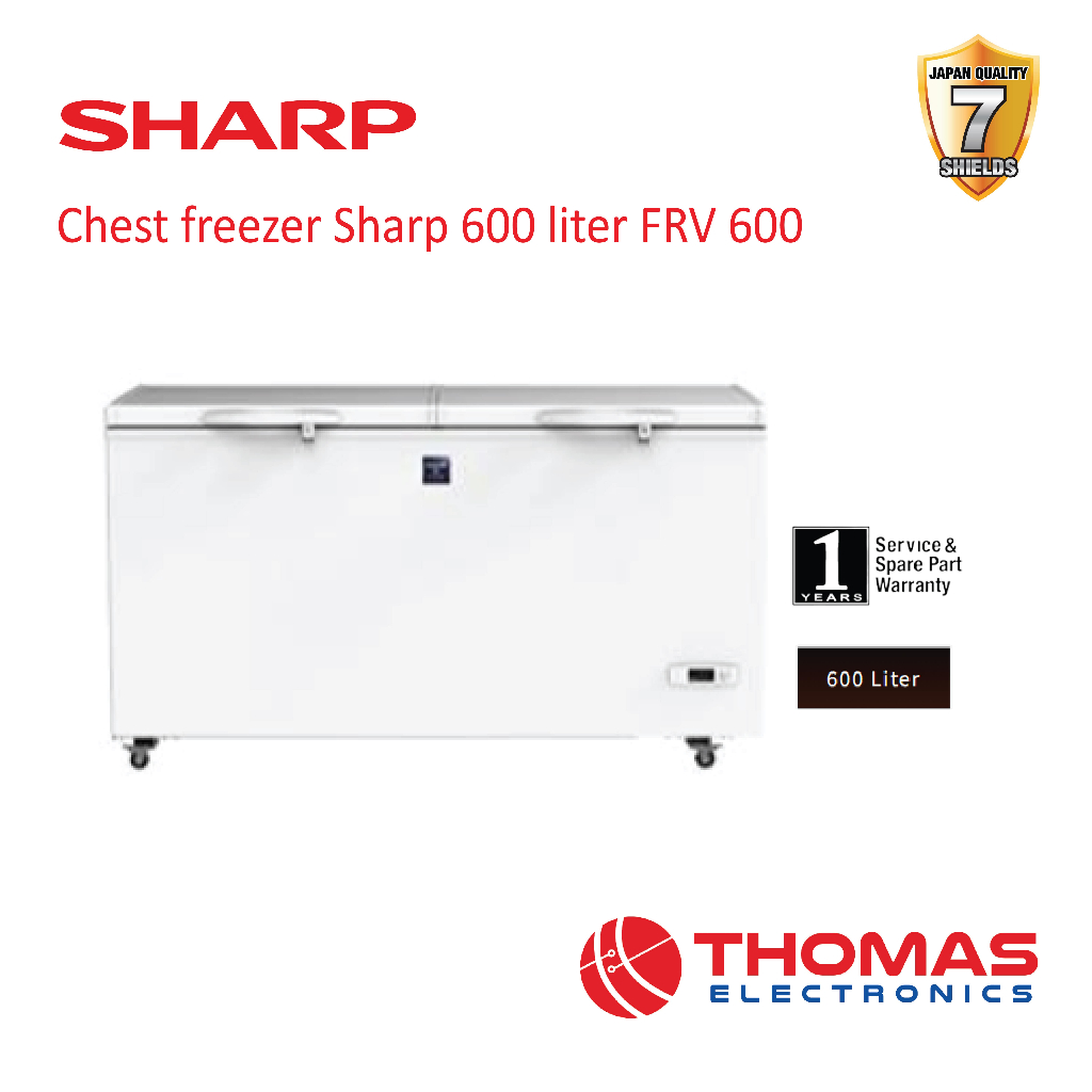 Jual Chest Freezer Box Sharp FRV600 FRV 600 Direct Coollin System 563 ...