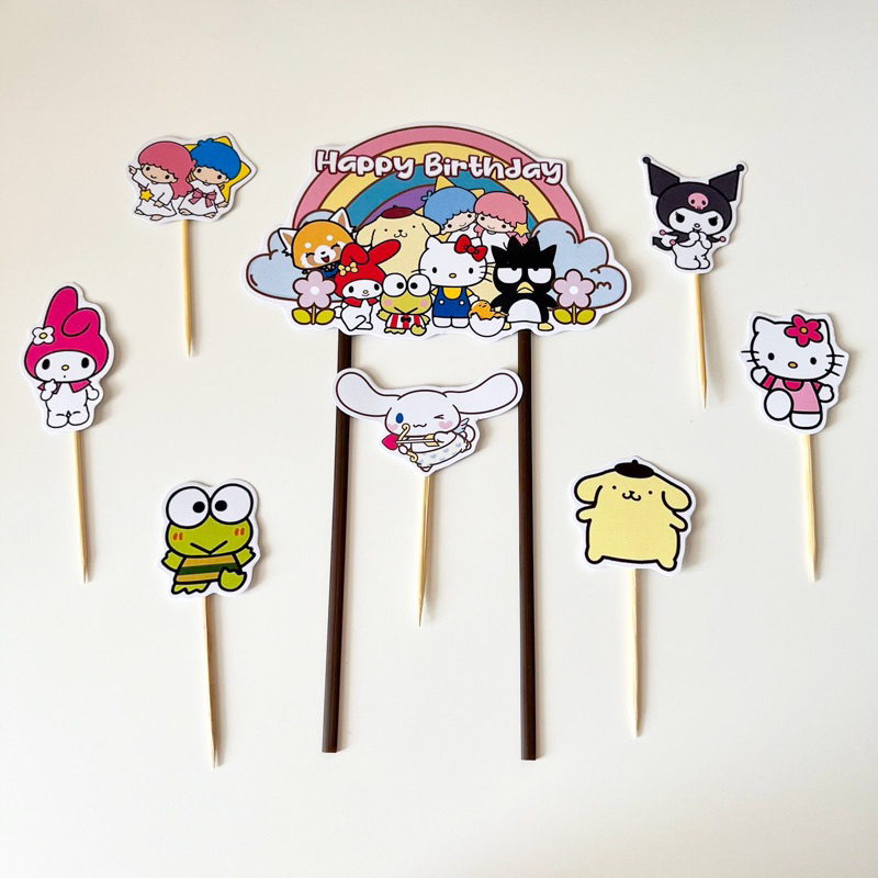 Jual TOPPER SANRIO / CAKE TOPPER SANRIO / TOPPER KUE SANRIO / HIASAN ...