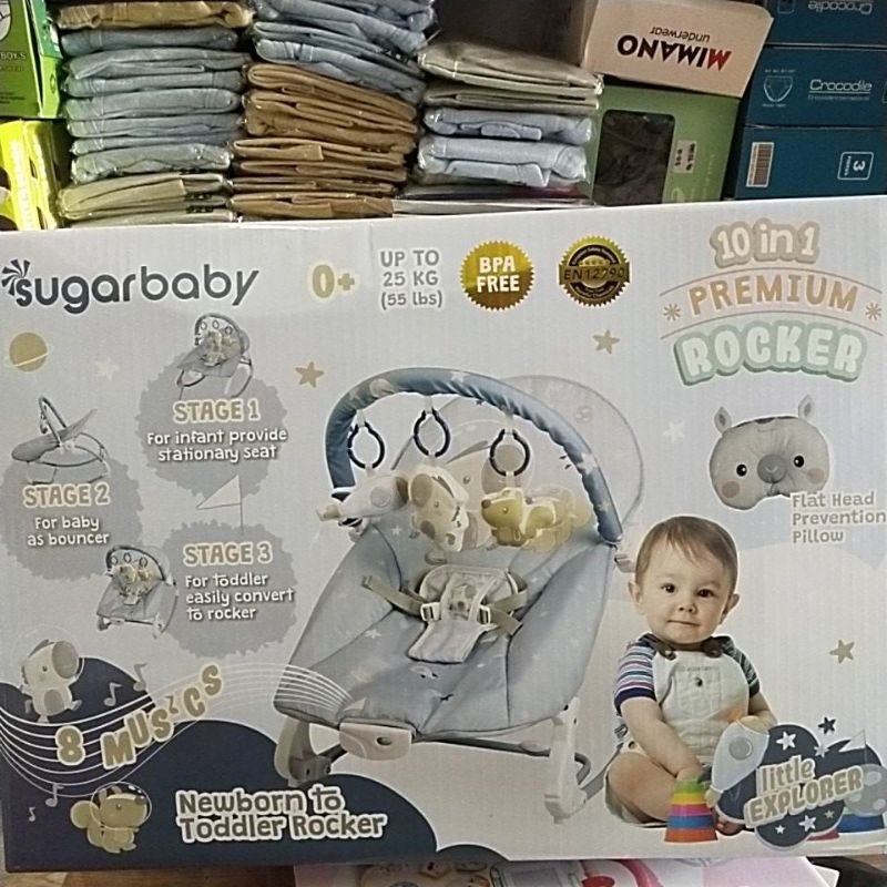 Jual Sugar Baby Bouncer 10 in 1 Premium Rocker - Ayunan Bayi (NEW ...