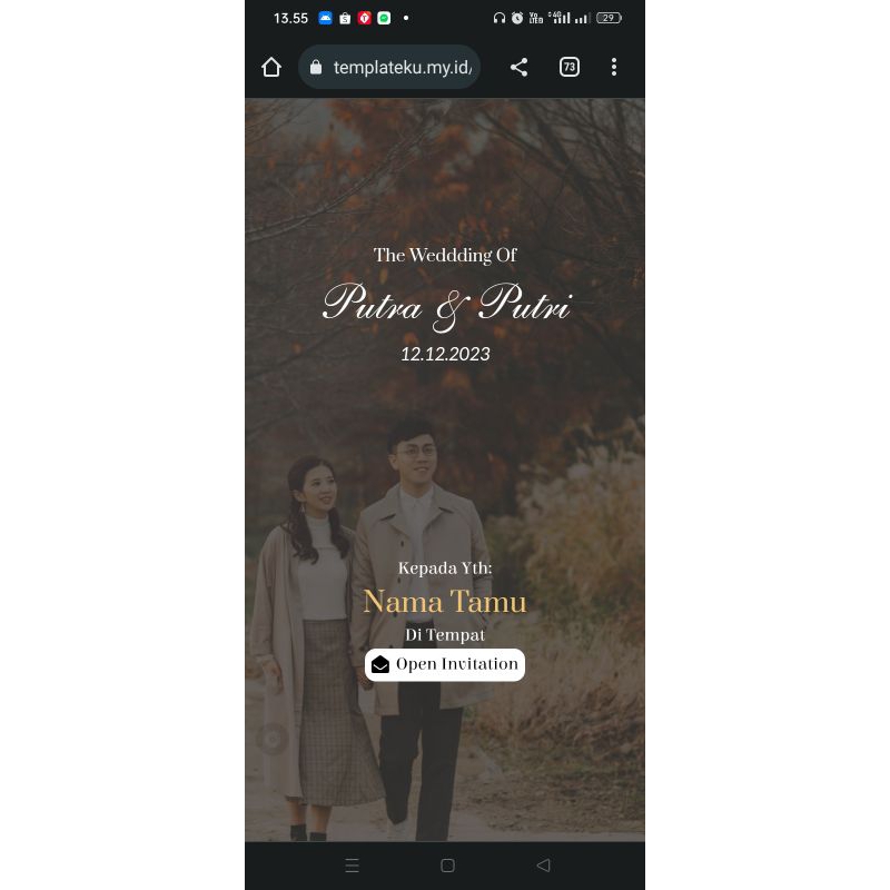 Jual Undangan Web Elegan Undangan Website Undangan Digital Elegan ...
