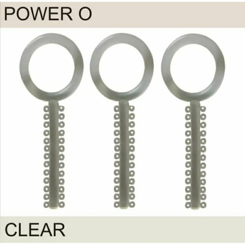 Jual Power O Transparan isi 10 stick Karet behel Bening AO Art Ortho ...
