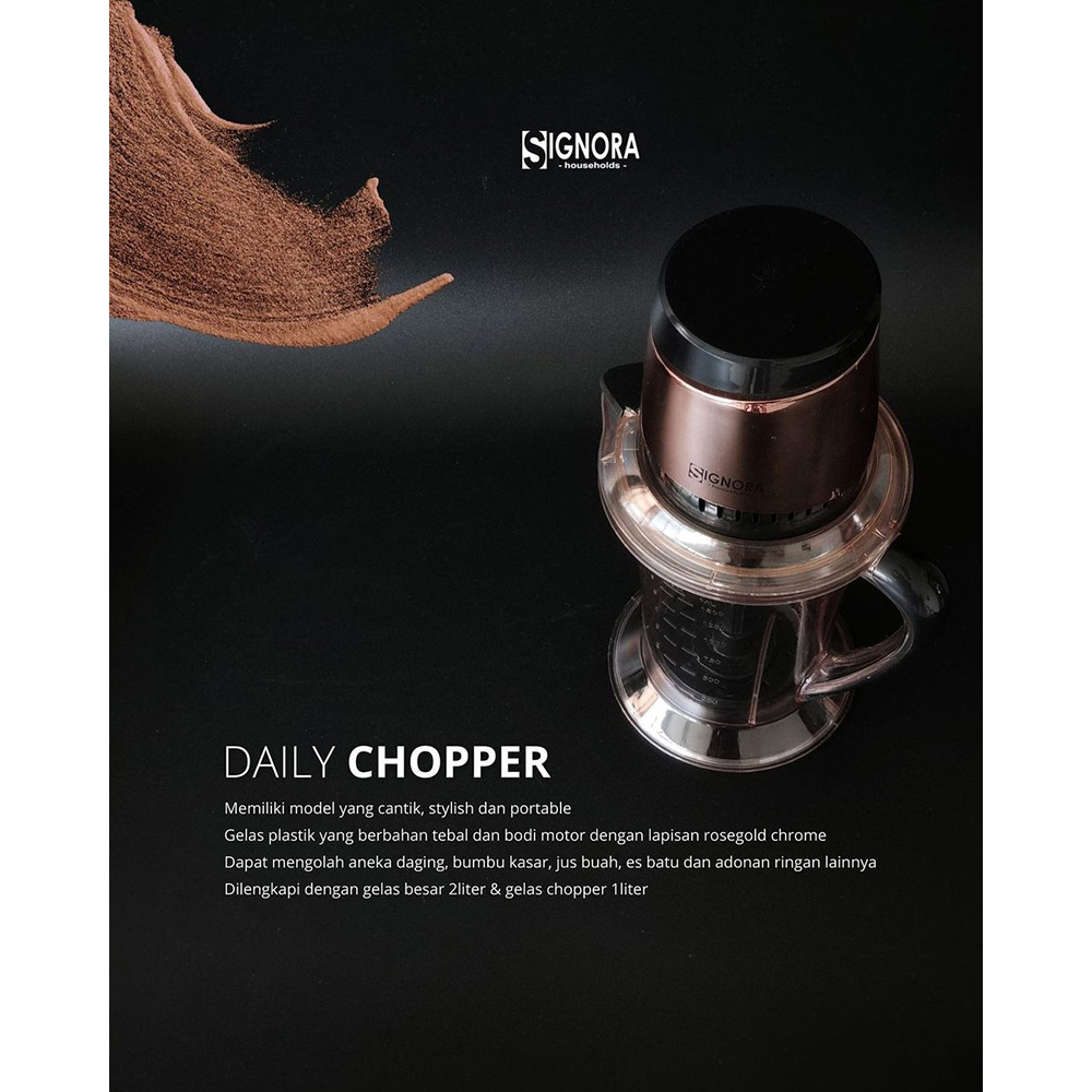 Jual DAILY CHOPPER BLENDER DAGING SIGNORA PELUMAT DAGING | Shopee Indonesia