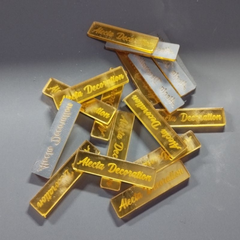 Jual Label Akrilik grafir, Label Hijab , Label Logo Tas, Grafir Akrilik ...