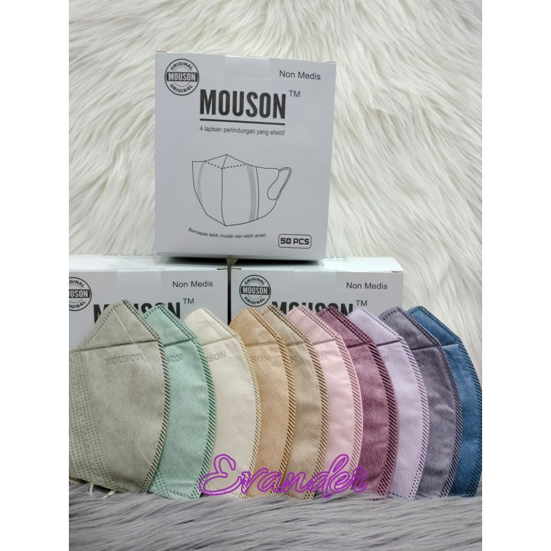 Jual MASKER DUCKBILL MOUSON MIX WARNA ISI 50 PCS | Shopee Indonesia