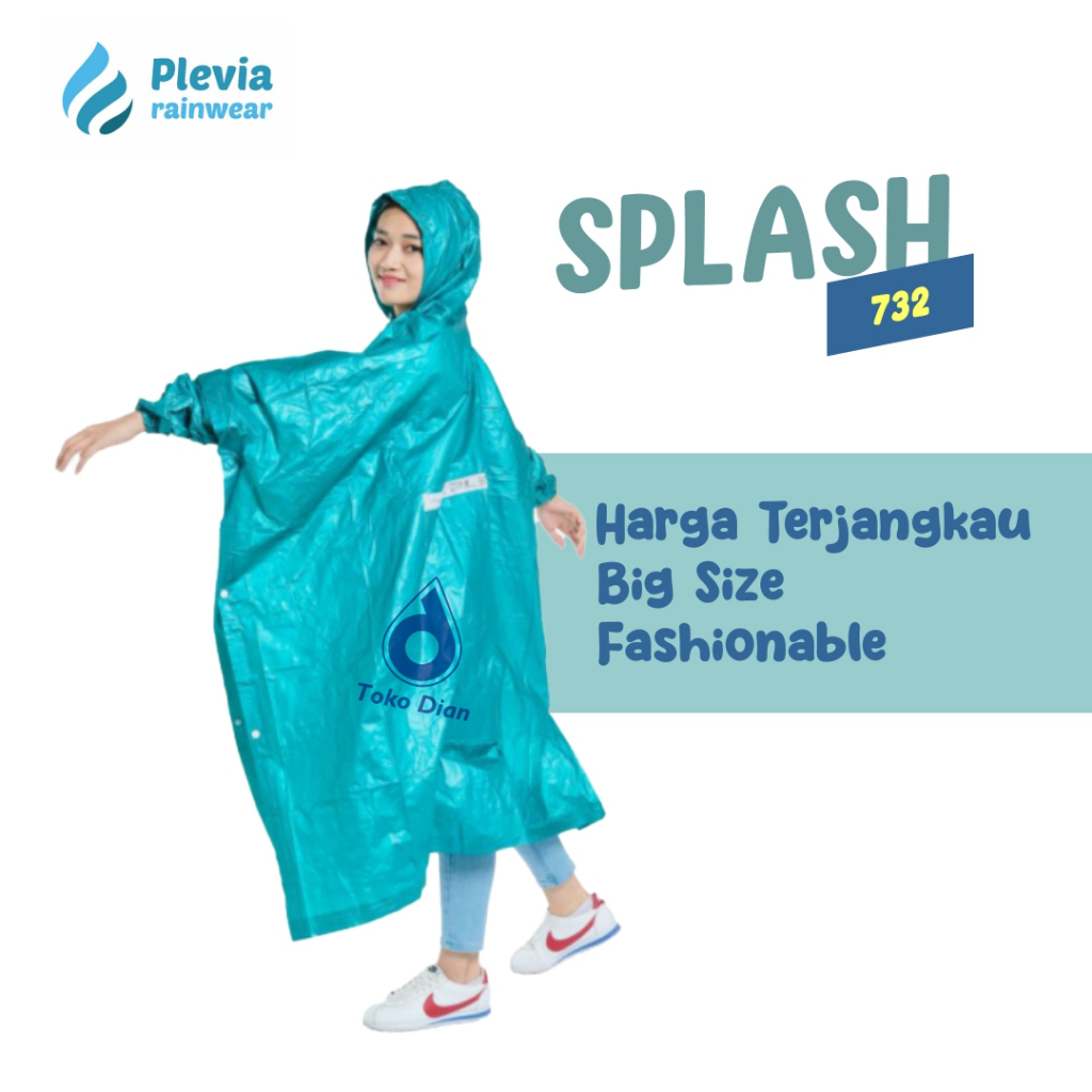 Jual Jas Hujan Ponco Lengan Plevia Splash | Shopee Indonesia