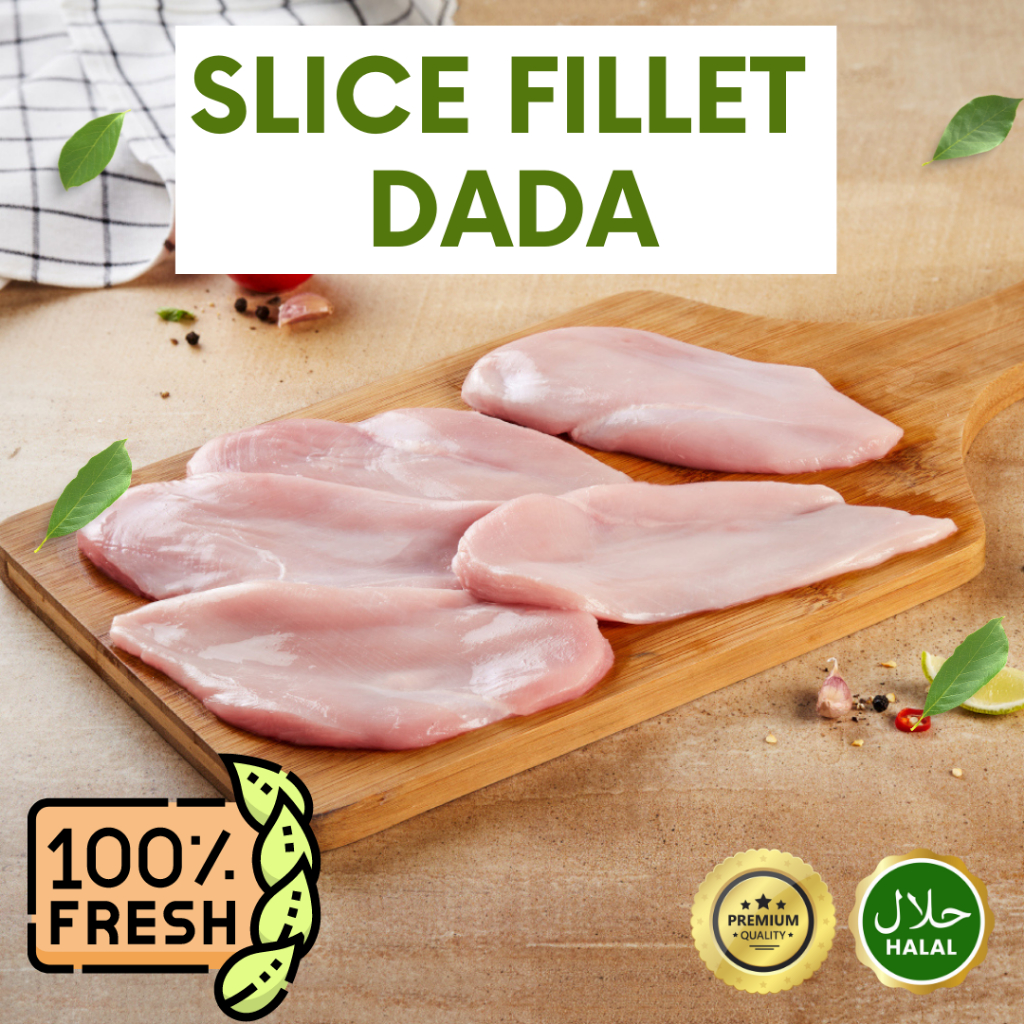 Jual Fillet Dada Slice Daging Ayam Slice Katsu | Shopee Indonesia