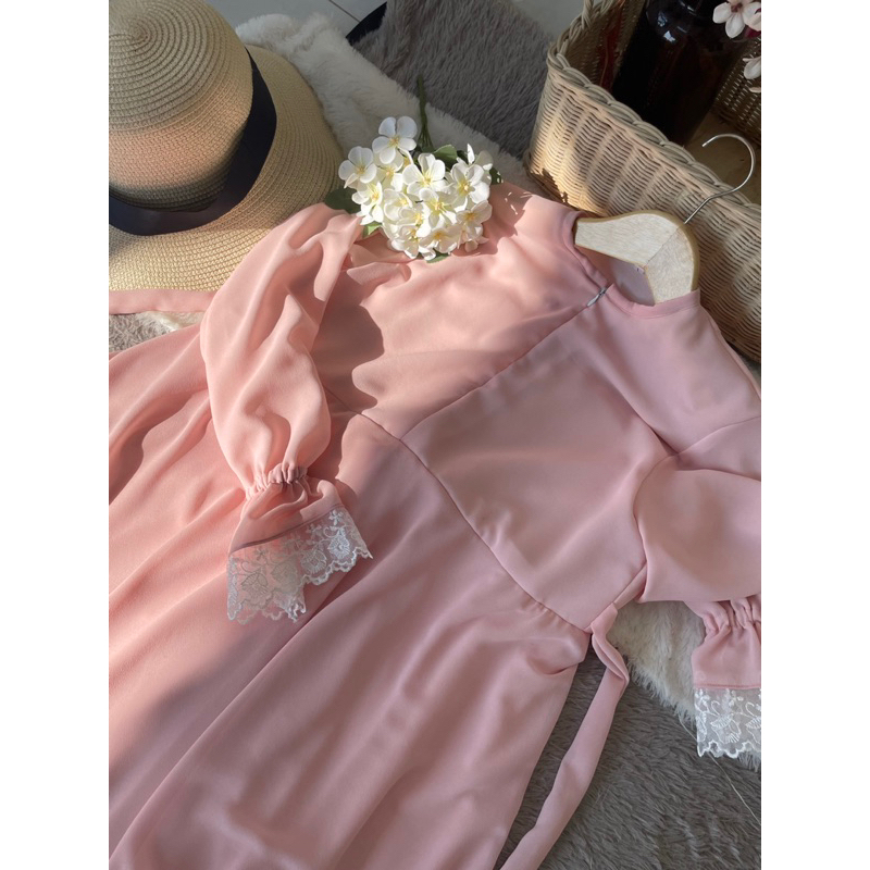 Jual Cinderella dress/Gamis renda/ Dress renda/dress manis | Shopee ...