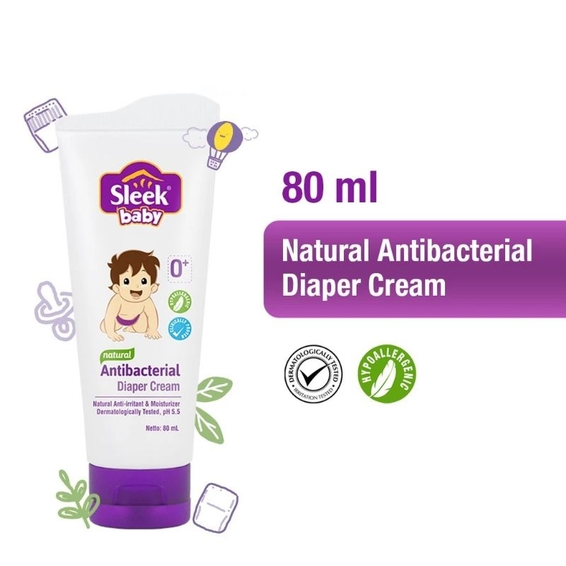 Jual Sleek Baby Natural Antibacterial Diaper Cream 80ml | Shopee Indonesia