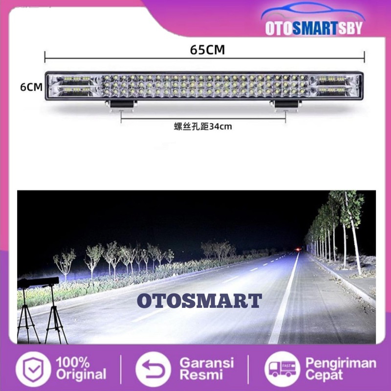 Jual LAMPU SOROT LED BAR LIGHT 65CM 120LED DAN 80CM 144LED 12V&24V ...