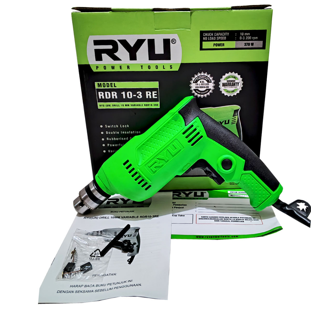 Jual (ORIGINAL!!!) RYU RDR 10-3 RE Mesin Bor Tangan Listrik 10mm ...