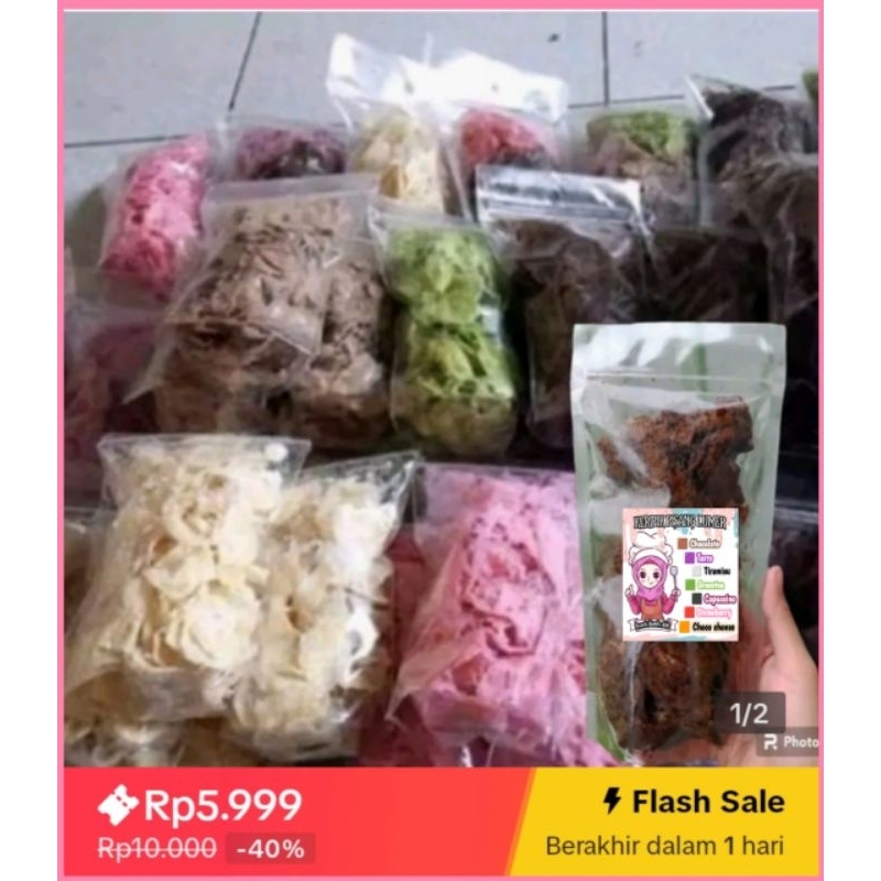 Jual [80 GRAM] KERIPIK PISANG COKLAT LUMER DARI SNACK BUNDA ALFI (semua ...