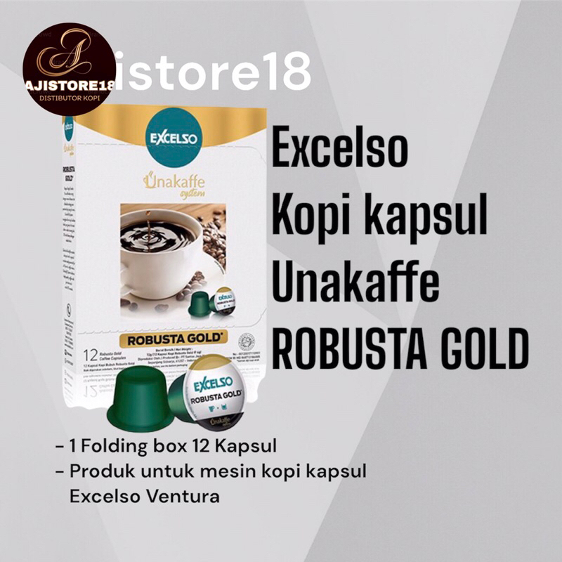 Jual EXCELSO KOPI KAPSUL UNAKAFFE ROBUSTA GOLD | Shopee Indonesia