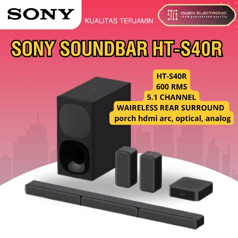 Jual SONY SOUNDBAR HT-S40R/ HTS40R/ HT S40R | Shopee Indonesia